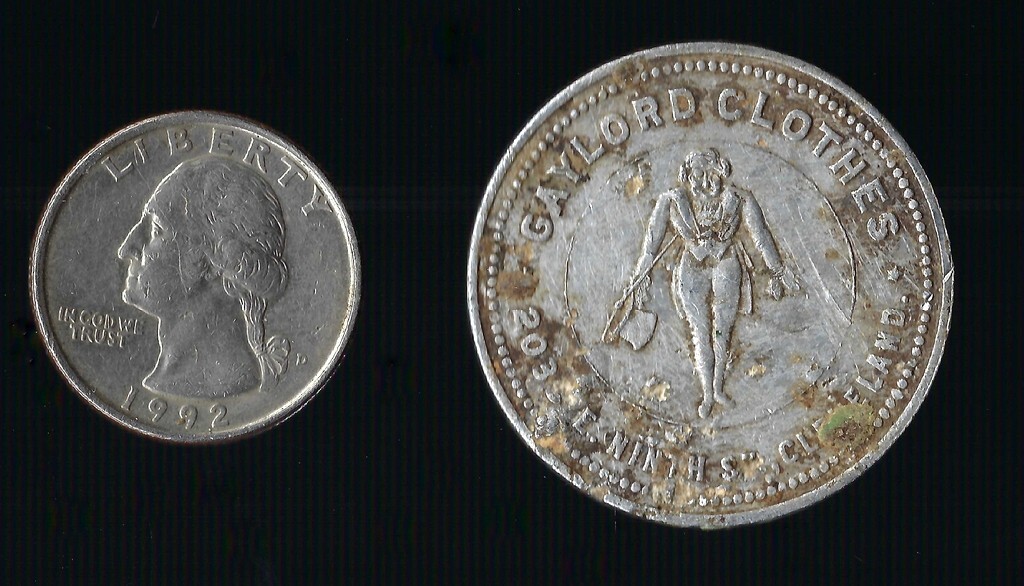 LARGE PRIMITIVE ANTIQUE ADVERTISING TOKEN ADVERTISEMENT COIN DOLLAR | eBay