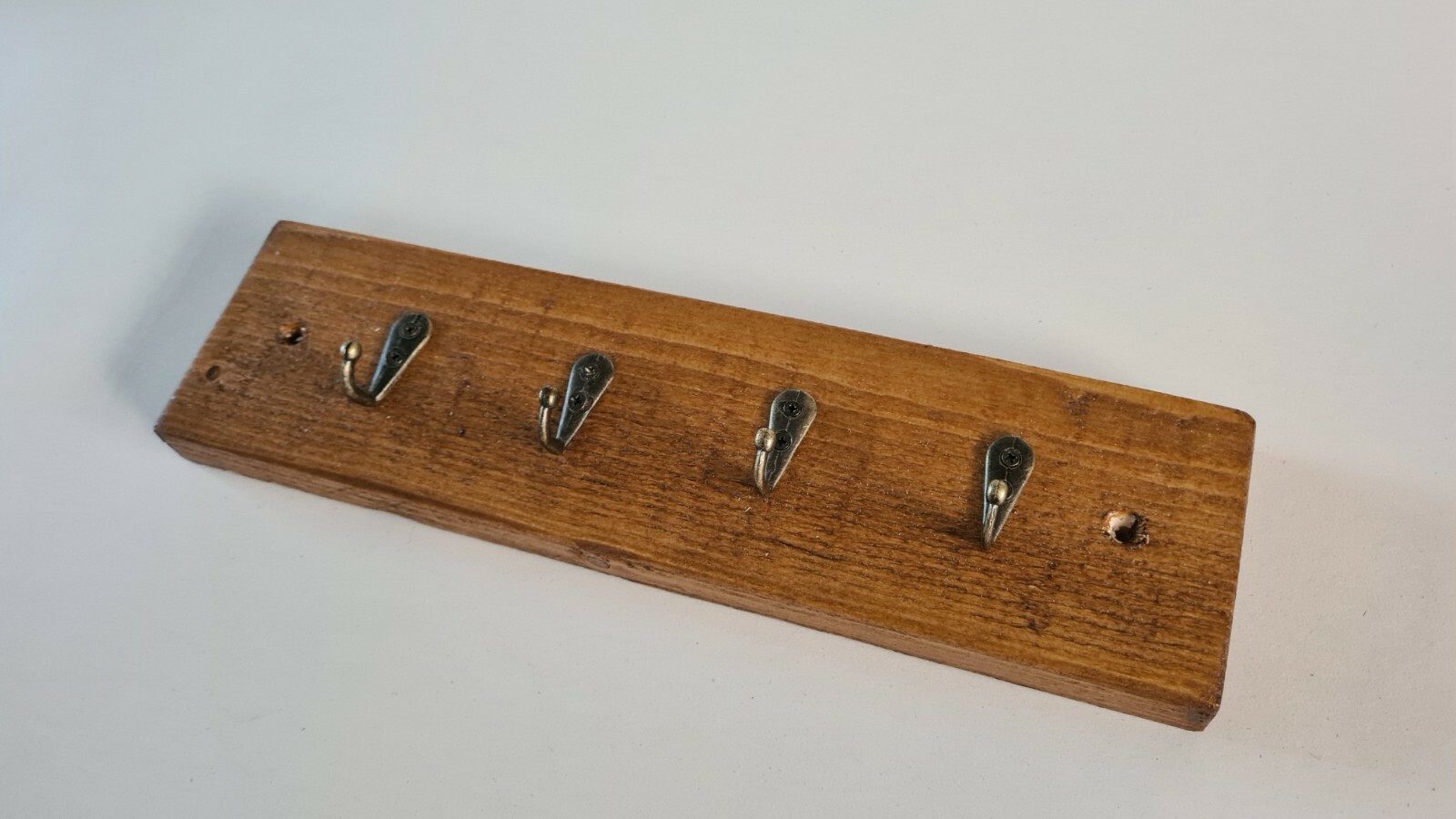 Rustic wood handmade key hooks, key holder, Key rack, hallway organiser ...