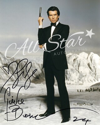 JAMES BOND - Pierce Brosnan Signed Photograph Goldeneye 01 (SCHT) | eBay