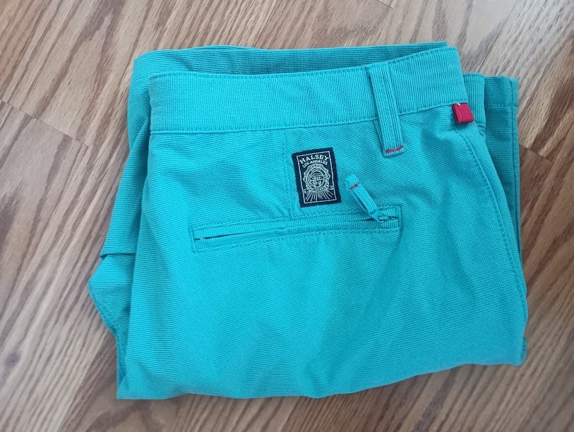 Halsey Shorts Mens 34 Performance Drawstring Turquoise Travel Zip ...