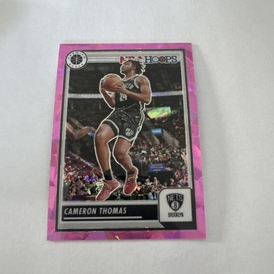 2023-24 Panini NBA Hoops Premium Cameron Thomas Card Pink Ice Prizm SP ...