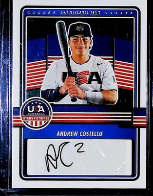 Andrew Costello 2023 Panini USA Stars & Stripes RC Auto #15U-AC - 15U Team | eBay