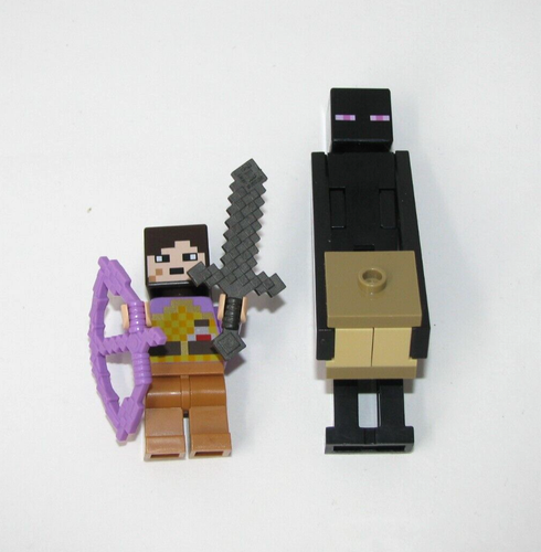 Lego Minecraft Minifigures Enderman Tan Block min139 plus another | eBay