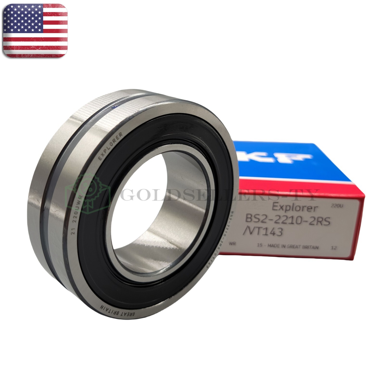 For SKF BS2-2210-2RS/VT143 Sealed Spherical Roller Bearing NEW | eBay