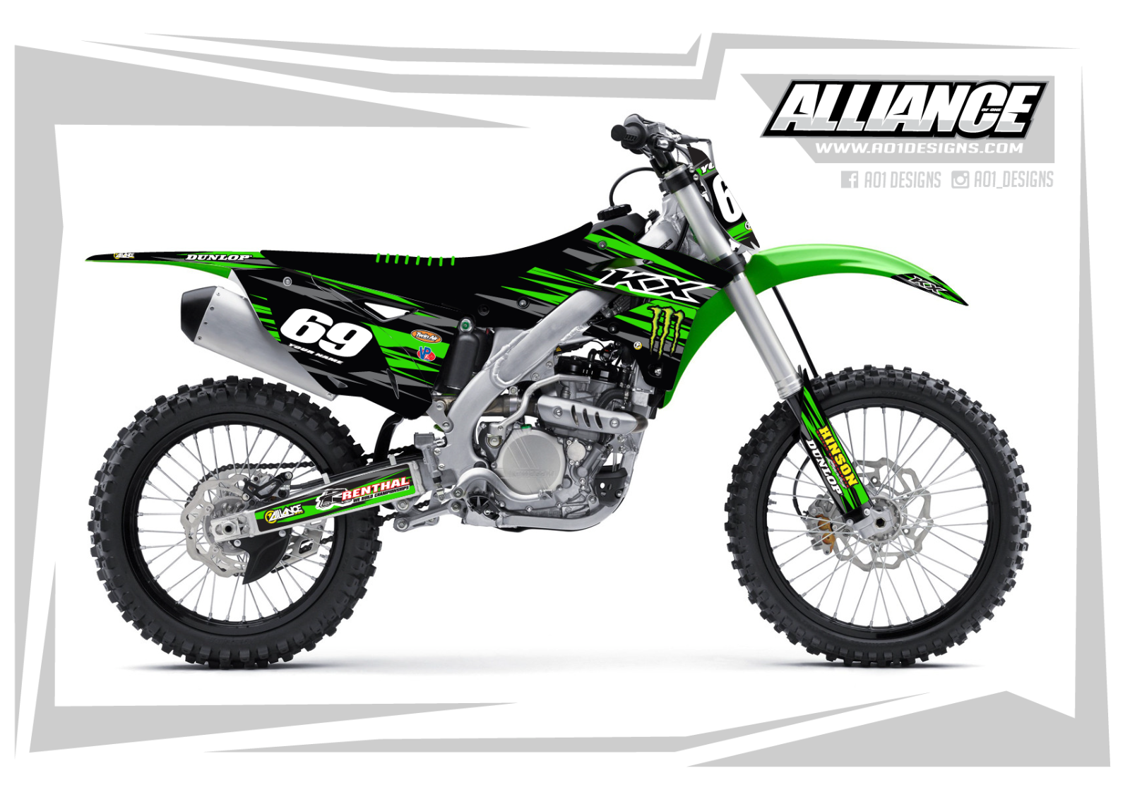 Graphics Kit for Kawasaki KX250F (2013-2016) KX 250F MEYHAM Series | eBay