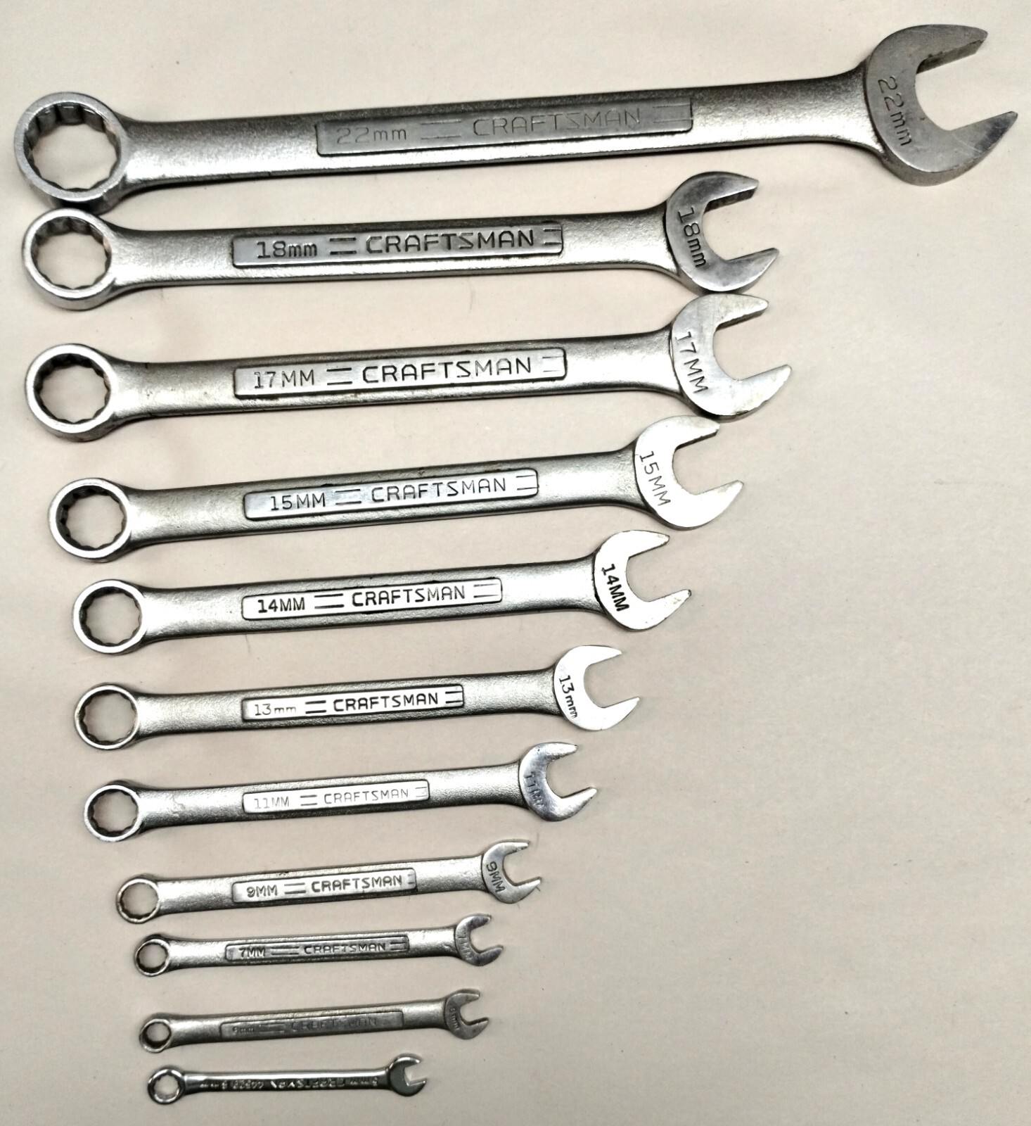 Set of 11 CRAFTSMAN Metric Comination End Wrenches 5mm - 22mm | eBay