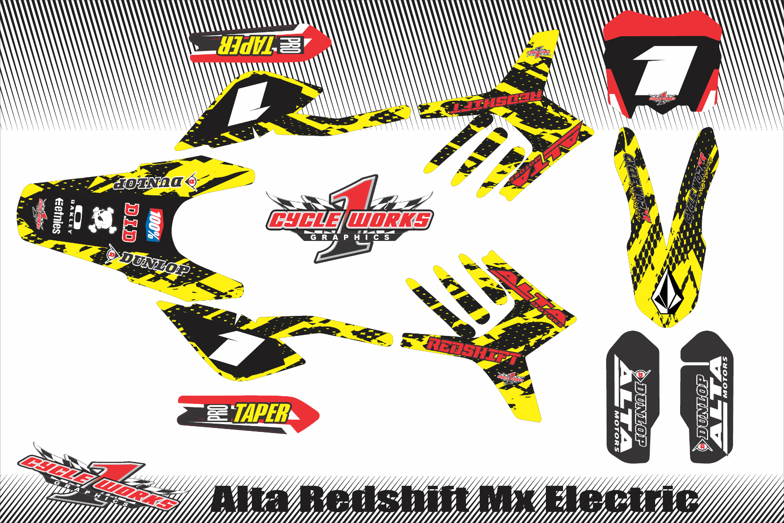 Alta Redshift Mx MXR Electric SEMI CUSTOM GRAPHICS KIT ALT4 | eBay