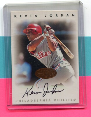 KEVIN JORDAN PHILADELPHIA PHILLIES 1996 LEAF AUTHENTIC SIGNATURE ...