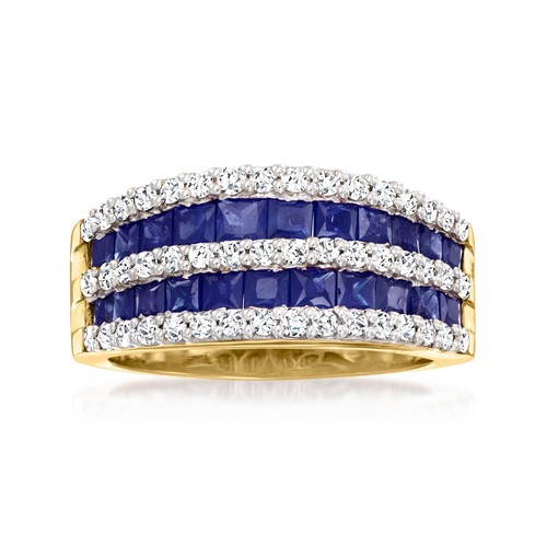 Ross-Simons Sapphire Rng w Diamonds in 14k Gold Size 6 | eBay