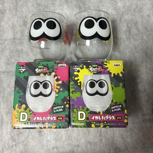 Splatoon 2 Ichiban Kuji D Prize Glass Cup Set of 2 Unopened Nintendo ...