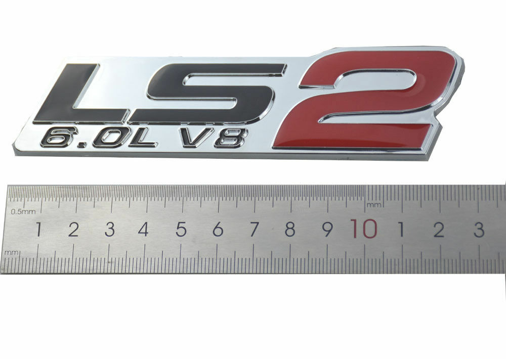 2X OEM LS2 6.0L V8 Emblem Engine Badge For car Nameplate new (Red) | eBay