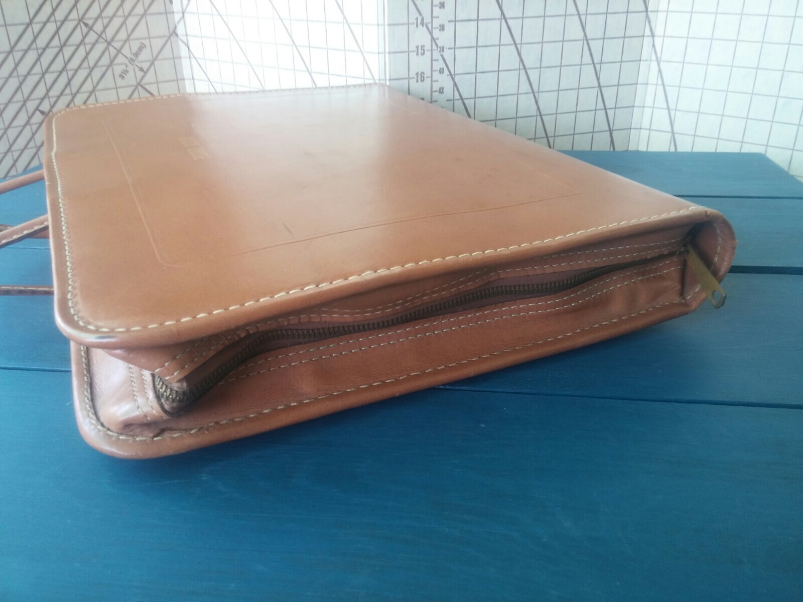 Vintage Leathercraft Top Grain Cowhide Briefcase Zipp… - Gem