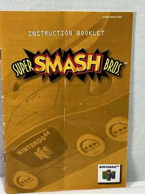 Mario Bros Super Smash Instruction Booklet N64 Nintendo 64 Original ...