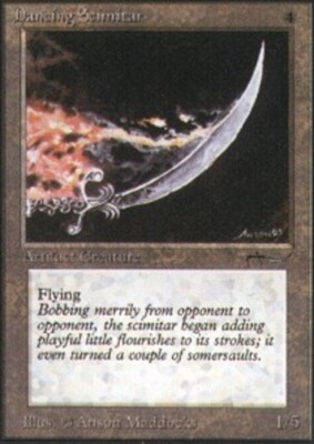 1x Dancing Scimitar Moderate Play, English Arabian Nights MTG Magic | eBay