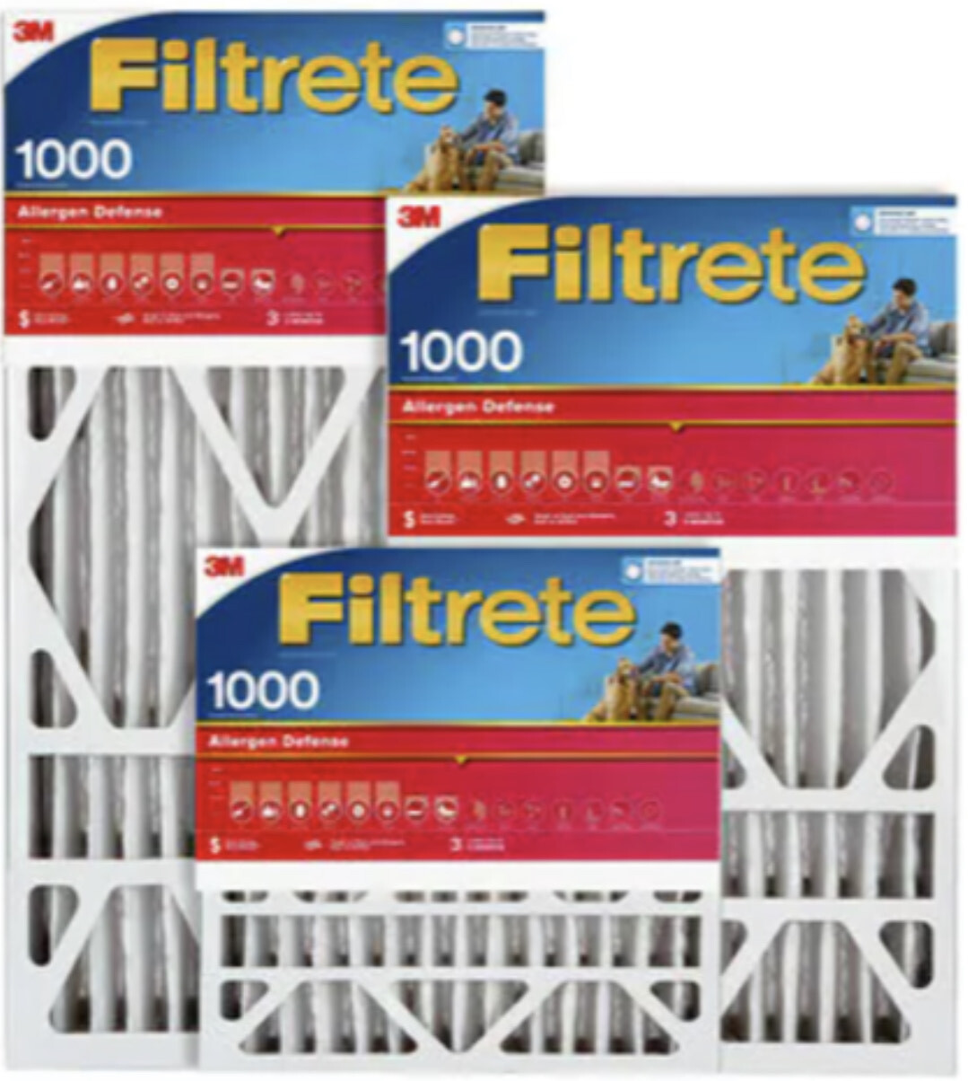 3M Filtrete Air Filter MPR 1000/1085 Reduce Dust Pollen Pet Dander Mold ...
