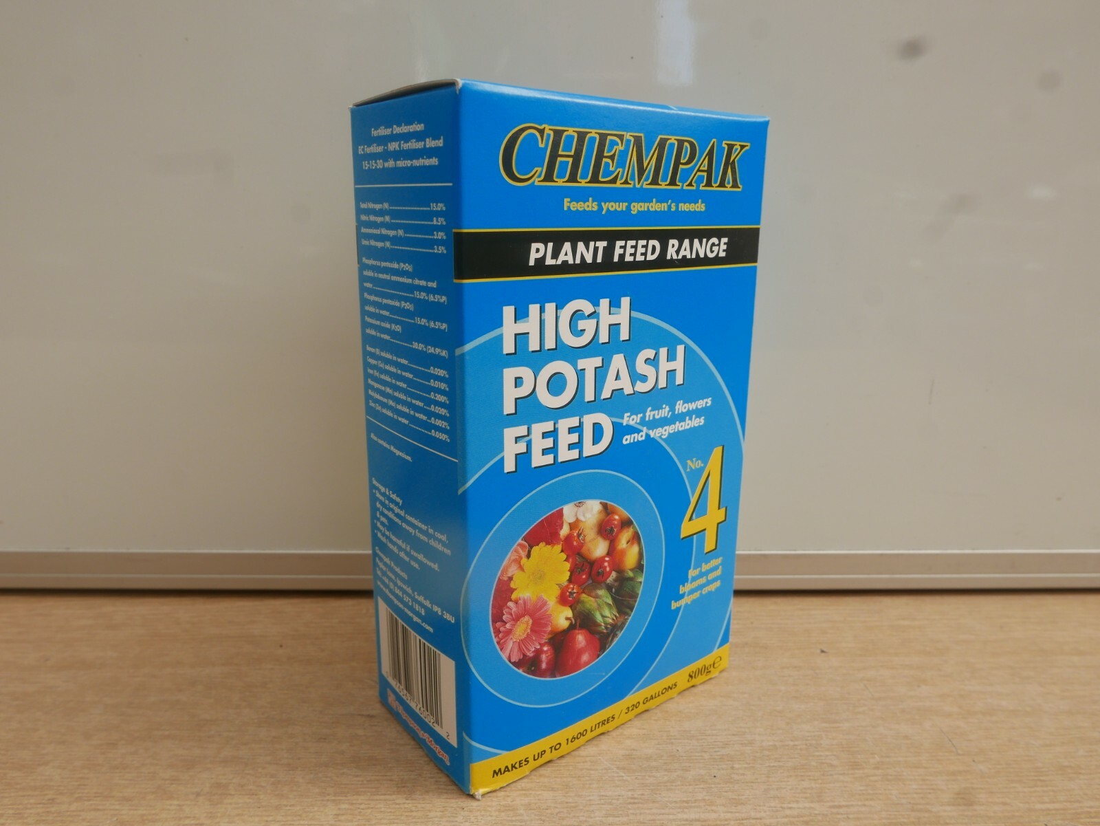 CHEMPAK NO 4 HIGH POTASH PROFESSIONAL PLANT FEED 750 GRAM IDEAL FOR ...