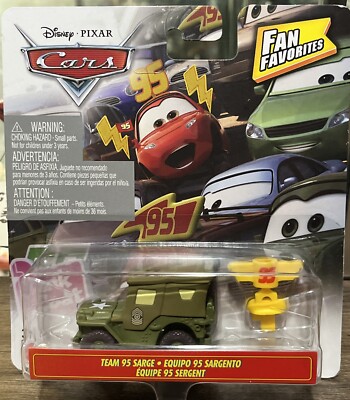 DISNEY PIXAR MOVIE CARS " TEAM 95 SARGE " ARMY JEEP FAN FAVORITES ...