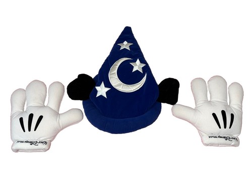 Vintage Disney Mickey Mouse Sorcerer's Apprentice Wizard Hat & White ...