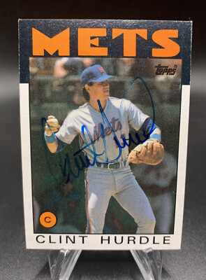 Clint Hurdle Signed 1986 Topps #438 Baseball Card Mets Autograph Auto ...