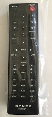 Brand New Original DX-RC02A-12 LCD TV Remote Control For DYNEX 32" & 40 ...