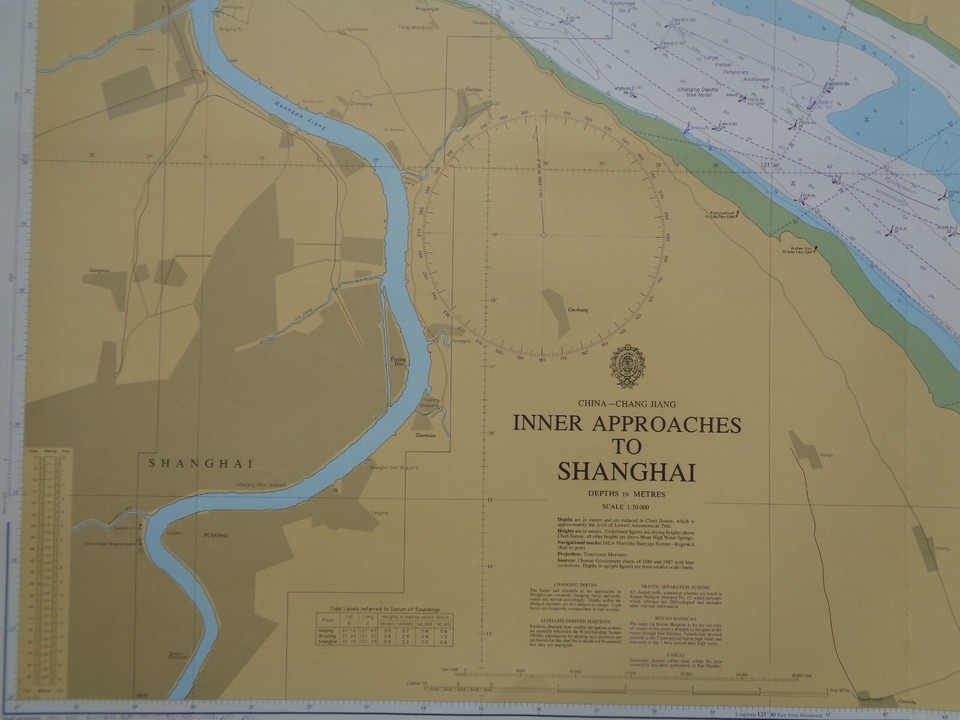Marine Map / Inner Approaches To Shanghai China - Chang Jian 1992 | eBay UK