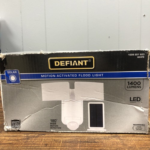Defiant Motion Activated Solar LED Security Flood Light - Missing Solar ...