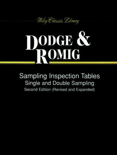 Sampling Inspection Tables : Single and Double Sampling, Paperback by ...