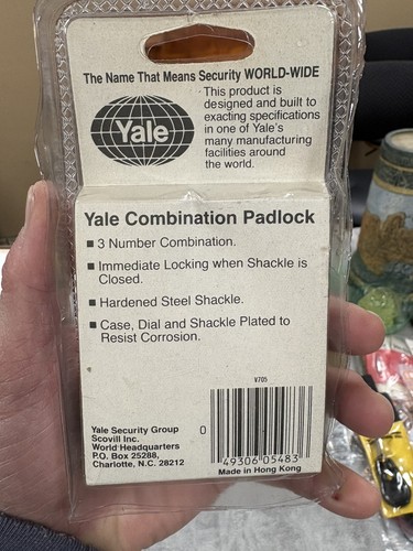 Yale Combination Padlock Scovill V750 New Unopened Old Stock | eBay