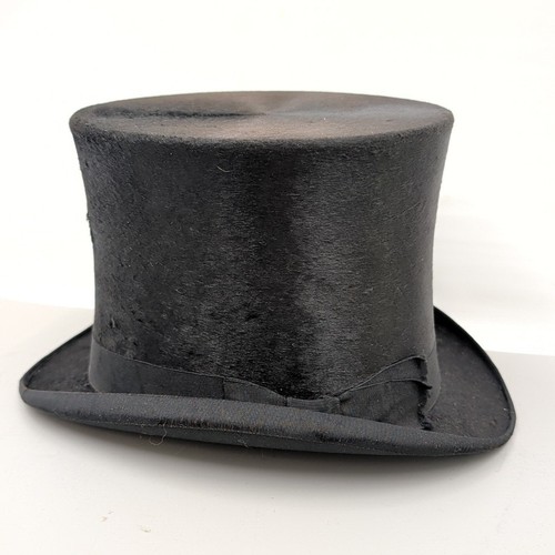 Antique LAMSON & HUBBARD, Boston, MA Top Hat - Black Grosgrain. VERY ...