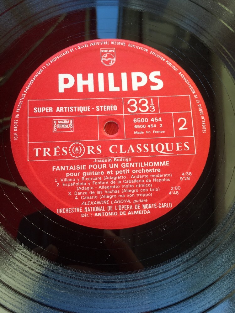 Rodrigo Concerto de Aranjuez Fancy Gentleman 6500454 Vg- Vinyl 33T LP ...