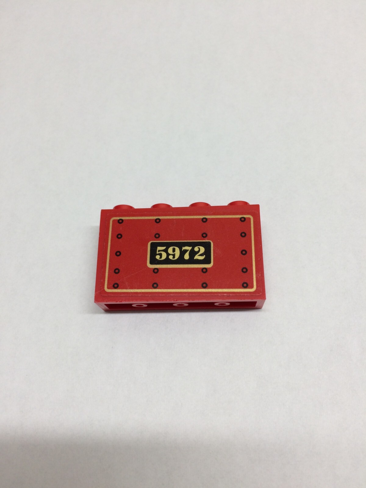 Lego red panel 1x4x2 with 5972 sticker from Harry Potter train set ...