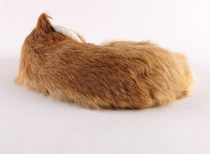 cute real life sleeping cat model plastic&furs yellow cat doll gift ...