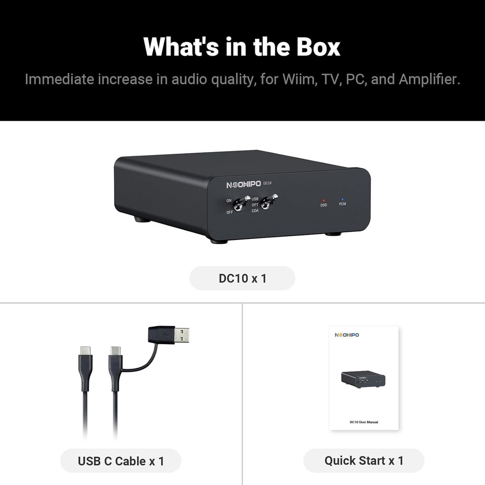 DC10 USB DAC Audio Decoder Affordable D/A Converter Do-All Mini DAC ...