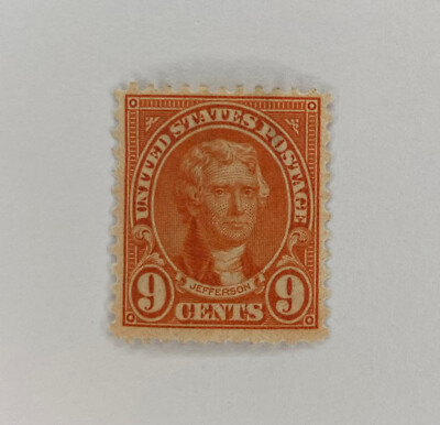 U.S. Jefferson #561 orange 9 cent stamp 1920 Mint Unused OG LH M206 | eBay
