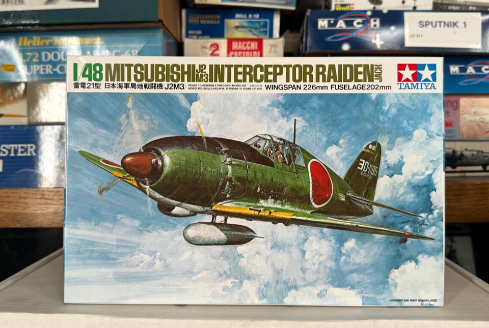 MITSUBISHI J2M3 INTERCEPTOR RAIDEN JACK 1/48 SCALE TAMIYA ITEM 61018 ...