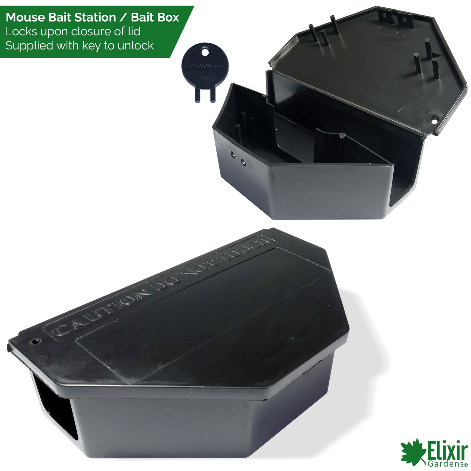 2 x Mouse / Rodent / Vermin Poison Bait Stations | Self-Locking Bait ...