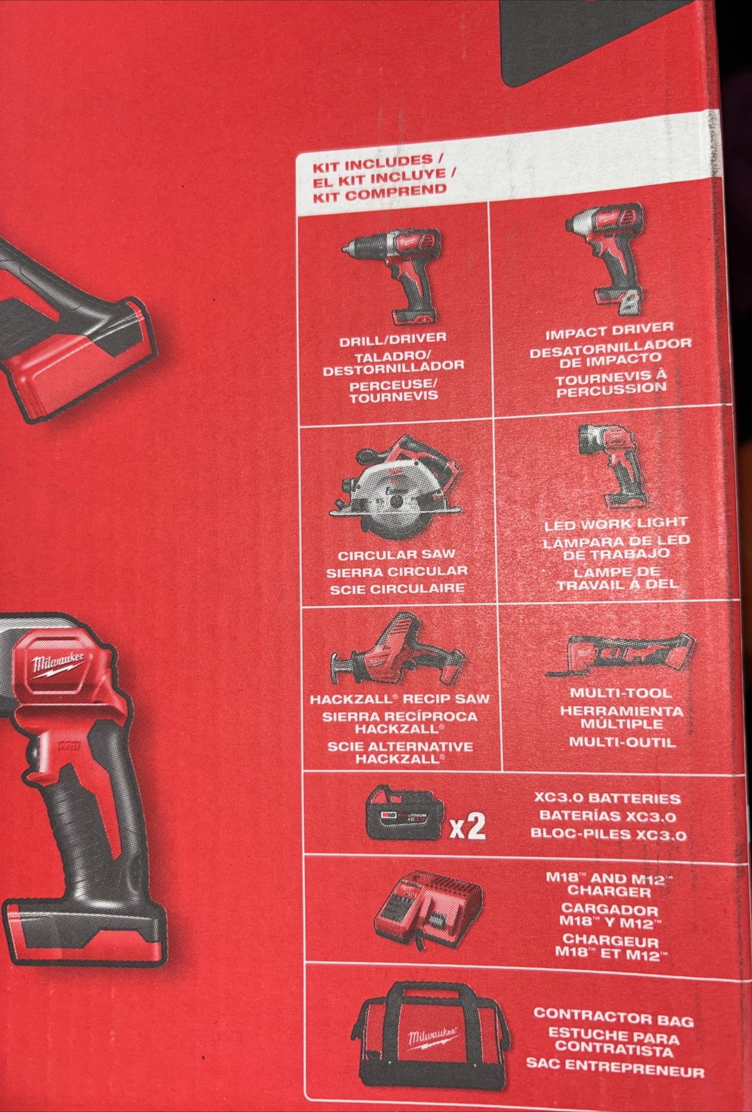 Milwaukee 2691-26 M18 18V Li-Ion Cordless 6-Tool Combo Kit for sale ...