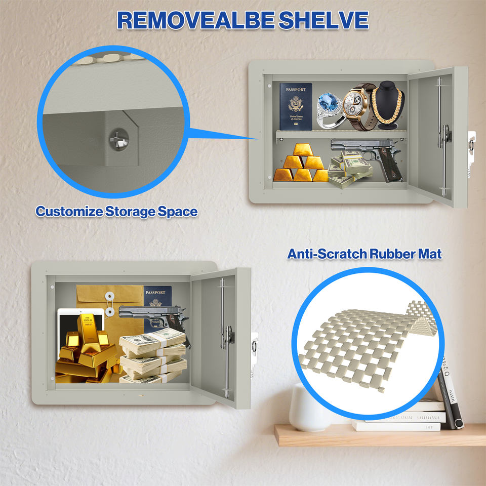 Pochar Hidden In Wall Safe Secure Storage Wall Gun Safe Box Between ...