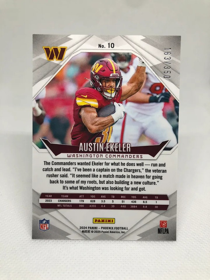 Austin Ekeler 2024 Panini Phoenix Fireburst Prizm /350 Card #10 ...