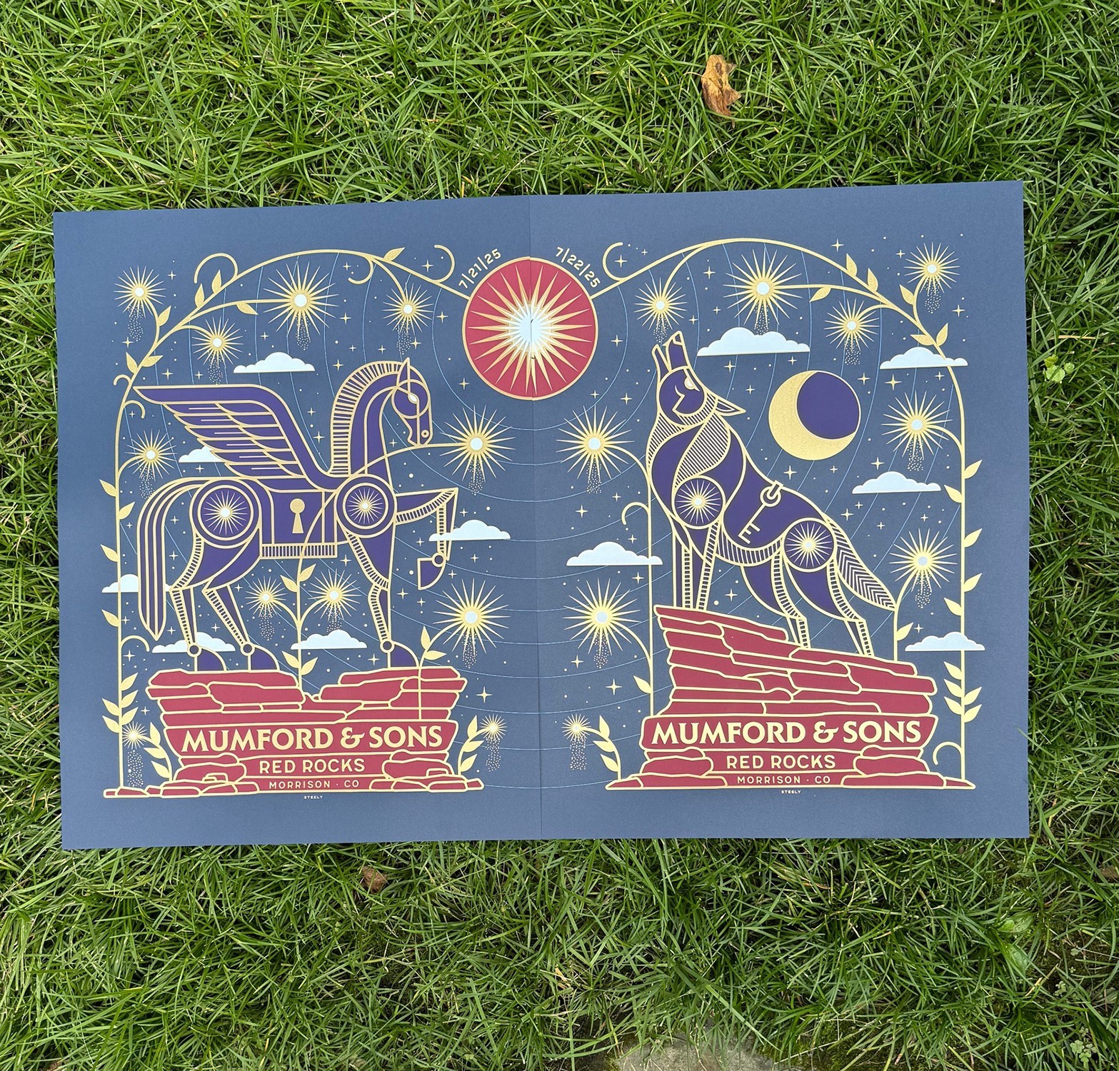 Mumford And Sons Red Rocks Steely Works Posters 7/21/25 & 7/22/25 /35 ...