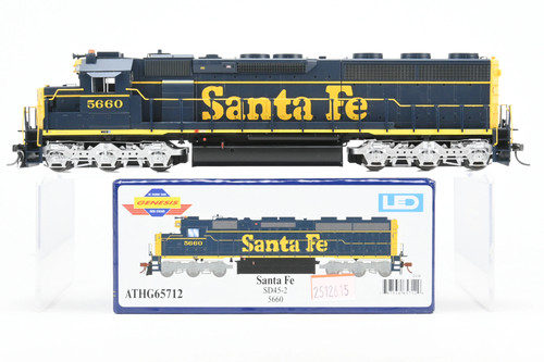 HO Athearn Genesis ATSF Santa Fe EMD SD45-2 5660 LED Lighting + ESU ...