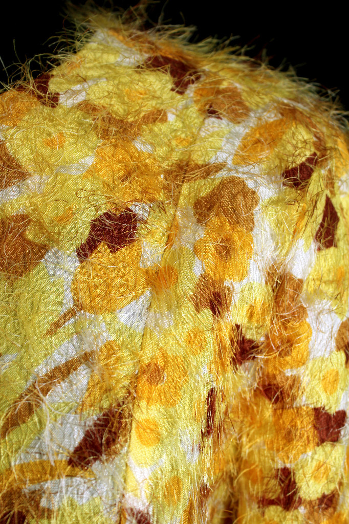 VERY RARE VINTAGE 1960'S SILK FUR YELLOW GOLD TWO PIECE SUIT SIZE 42-44 ...