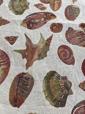 Seashell nautilus fabric large sea shell home decorating material multi ...