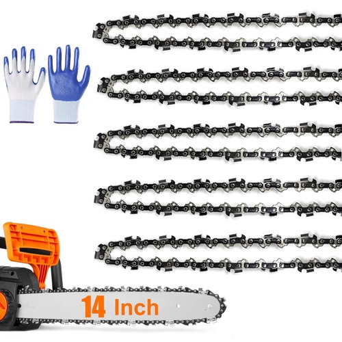 5Pack 14 Inch Chainsaw Chain 52 Drive Links 3/8" LP Pitch .050" Gauge ...