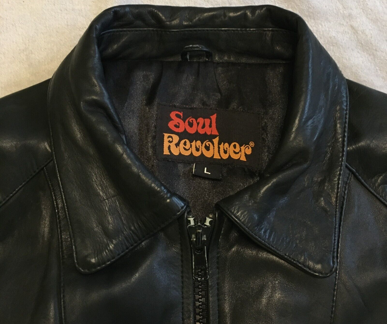 Soul Revolver mens RARE vintage Black Leather Jacket … - Gem