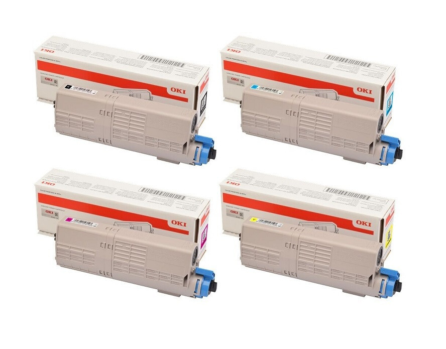 4 x Original Toner OKI C823 C833 C843 DN / 46471104 -46471101 ...