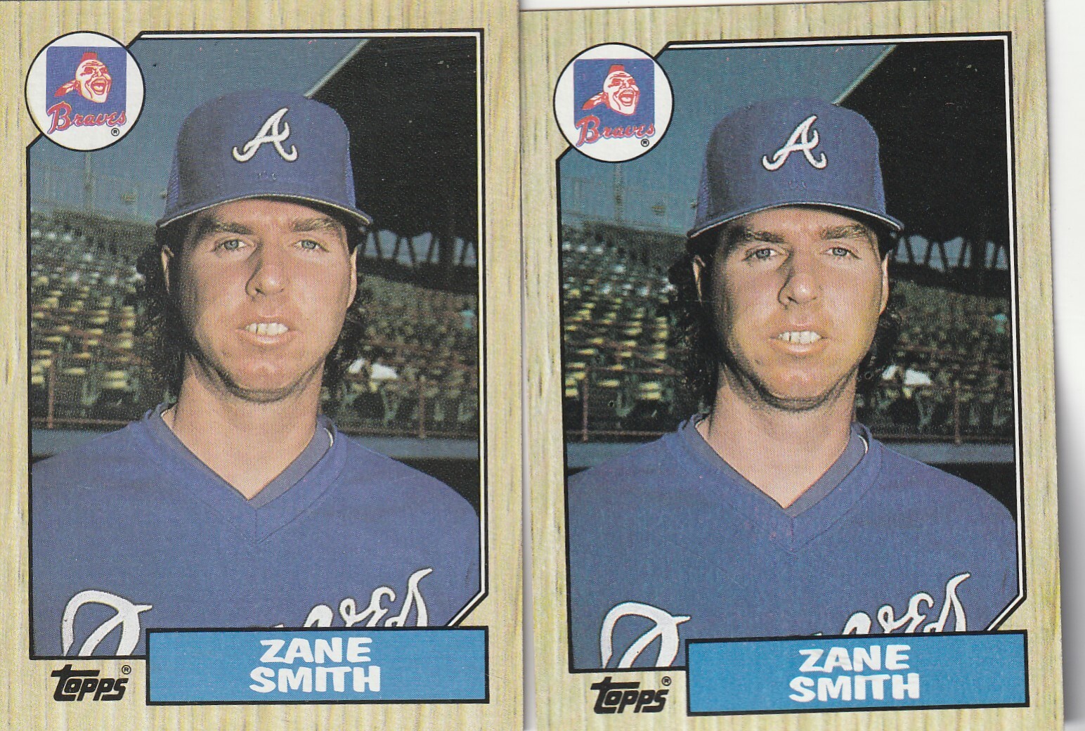 FREE SHIPPING-MINT-1987 Topps #544 Zane Smith Braves -2 CARDS | eBay
