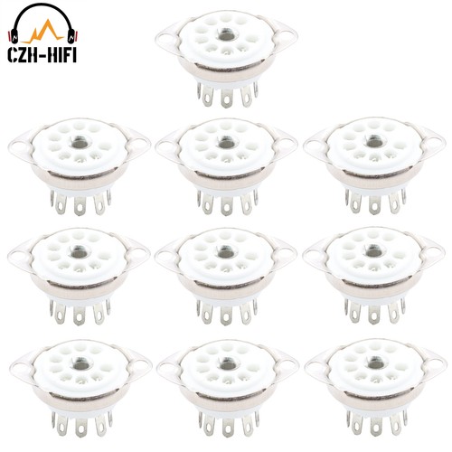 10pcs 9pin B9A Ceramic Tube Socket for 12AX7 ECC82 12BH7 6DJ8 6DJ8 ...