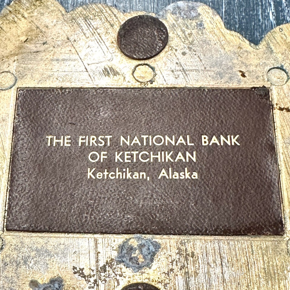 1940s First National Bank of Ketchikan Alaska Gold Tone Token Cluster ...