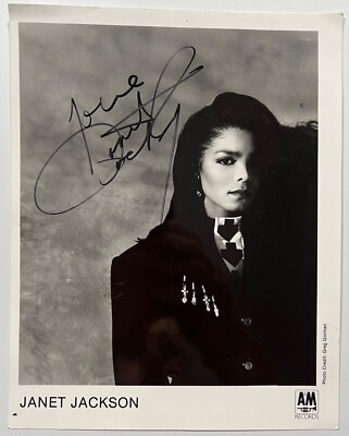 Janet Jackson Promo Signed ACOA Autograph 8 x 10 photo | eBay